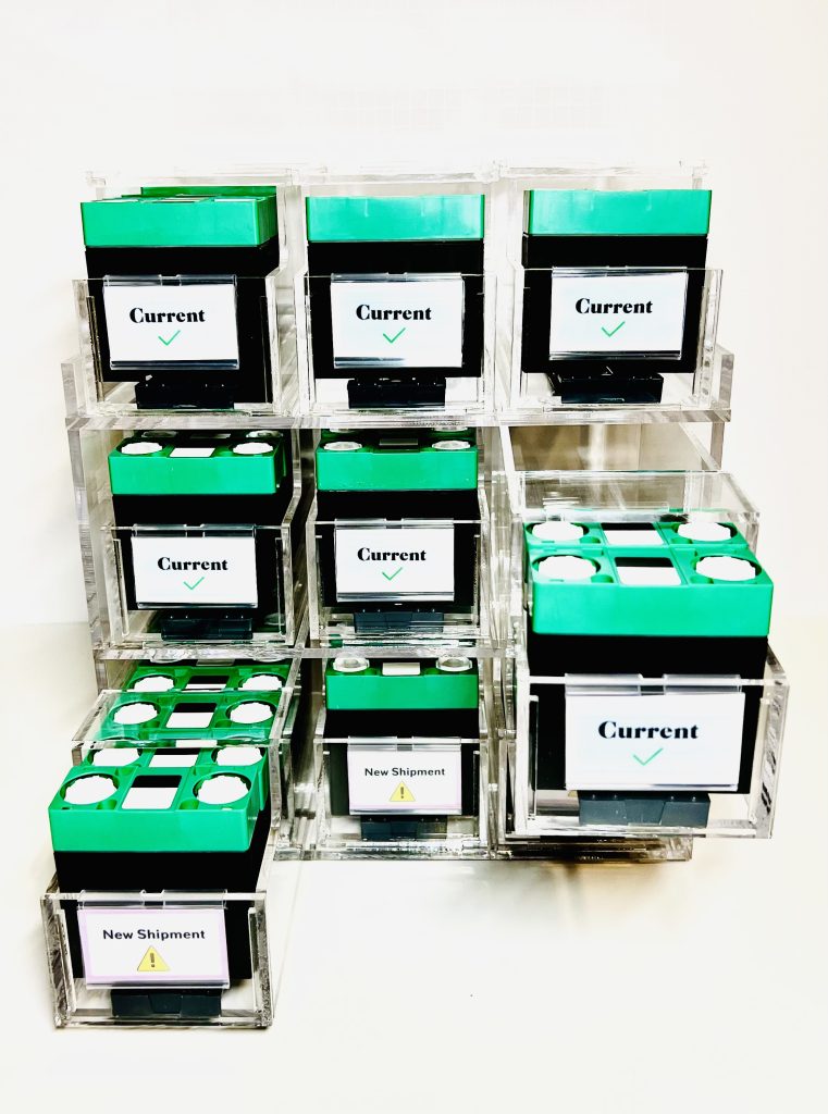 3 x 9 C503 Reagent Pack Storage Unit Set (Bundle) – Push Tray Genie